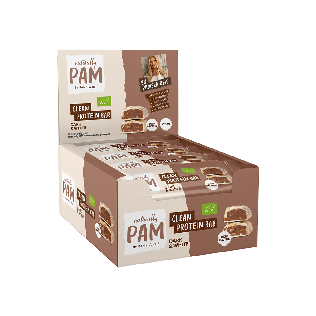 Naturally Pam Clean Protein Bar Dark & White