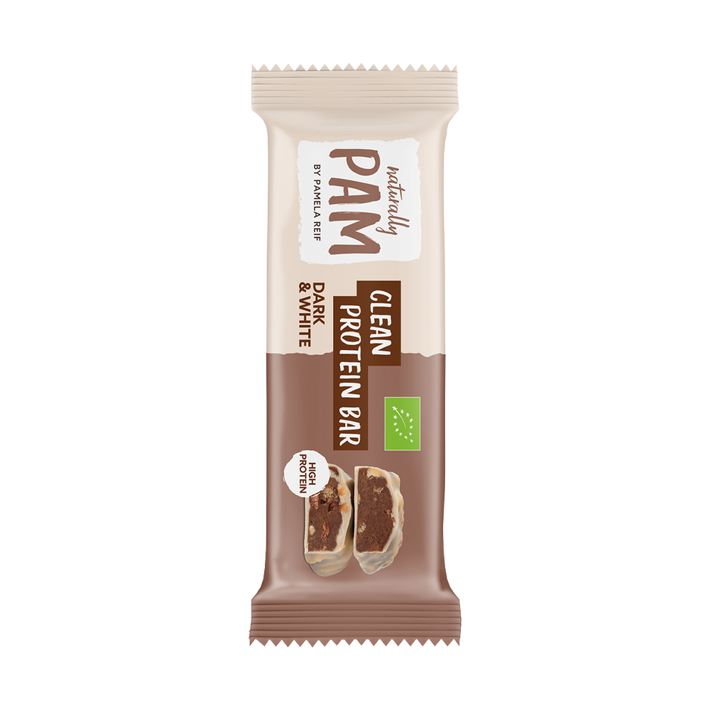 Naturally Pam Clean Protein Bar Dark & White